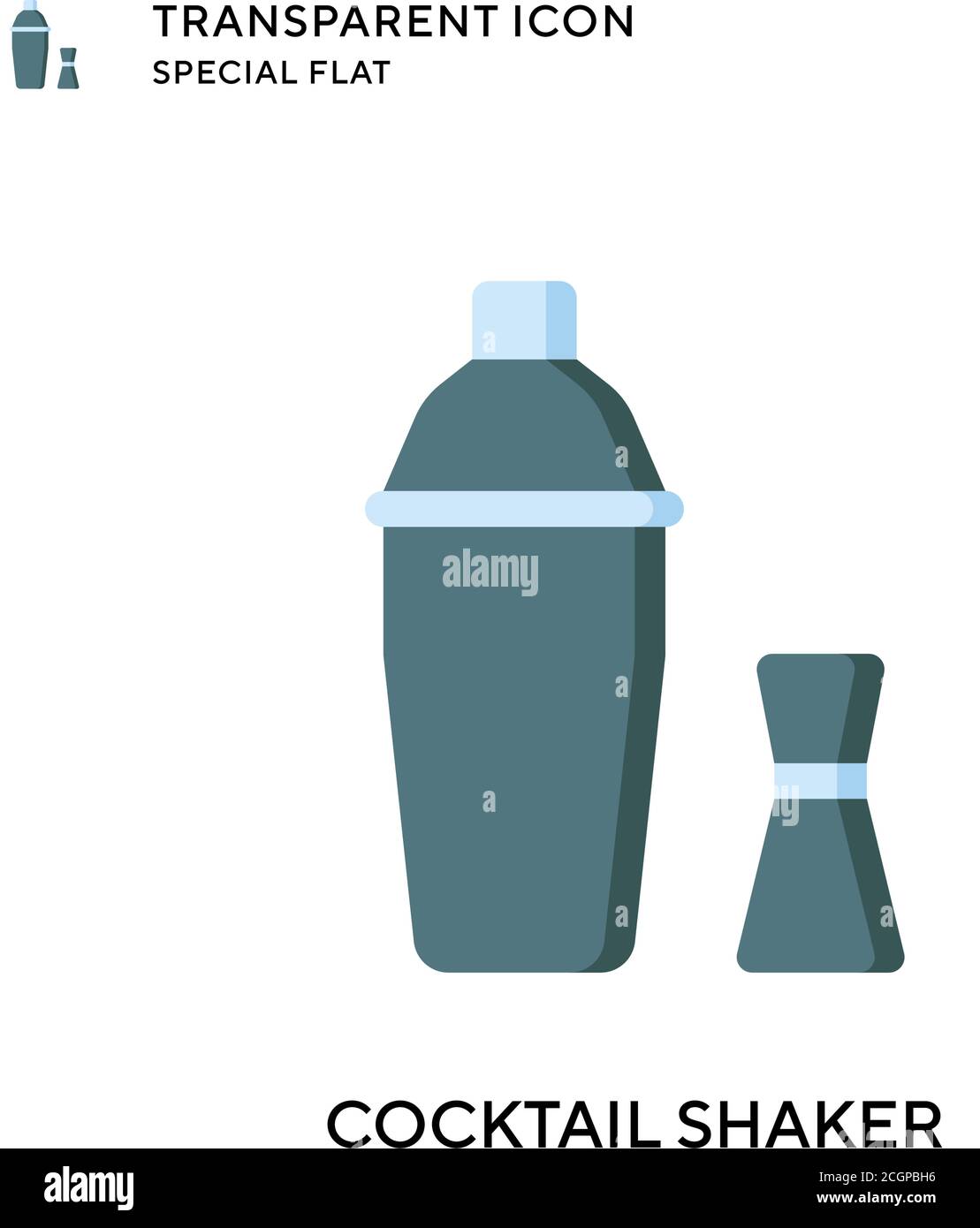 Cocktail shaker vector icon. Flat style illustration. EPS 10 vector ...