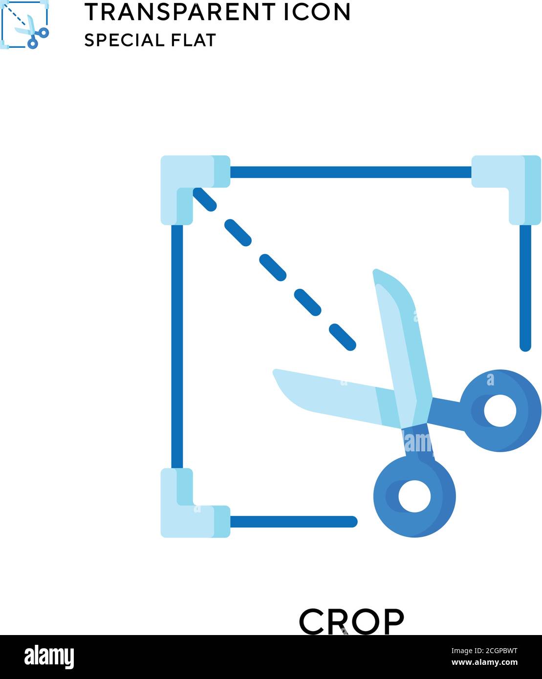 Crop vector icon. Flat style illustration. EPS 10 vector Stock Vector ...