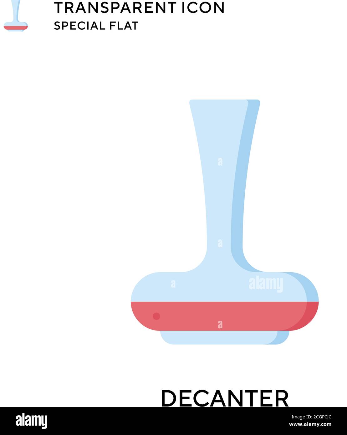 Decanter vector icon. Flat style illustration. EPS 10 vector Stock ...