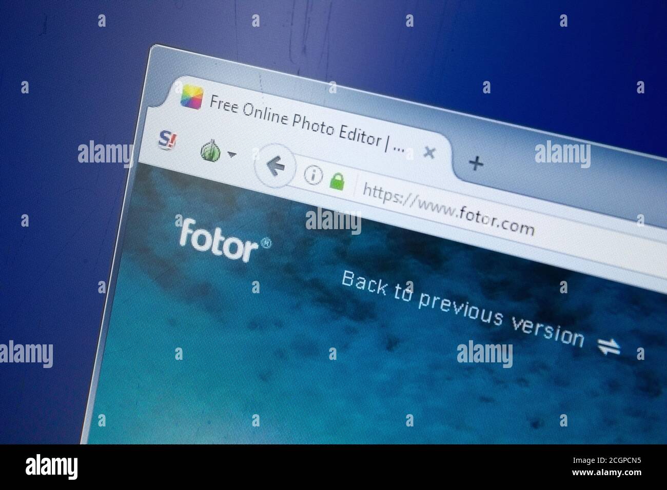 Ryazan, Russia - August 26, 2018: Homepage of Fotor website on the ...