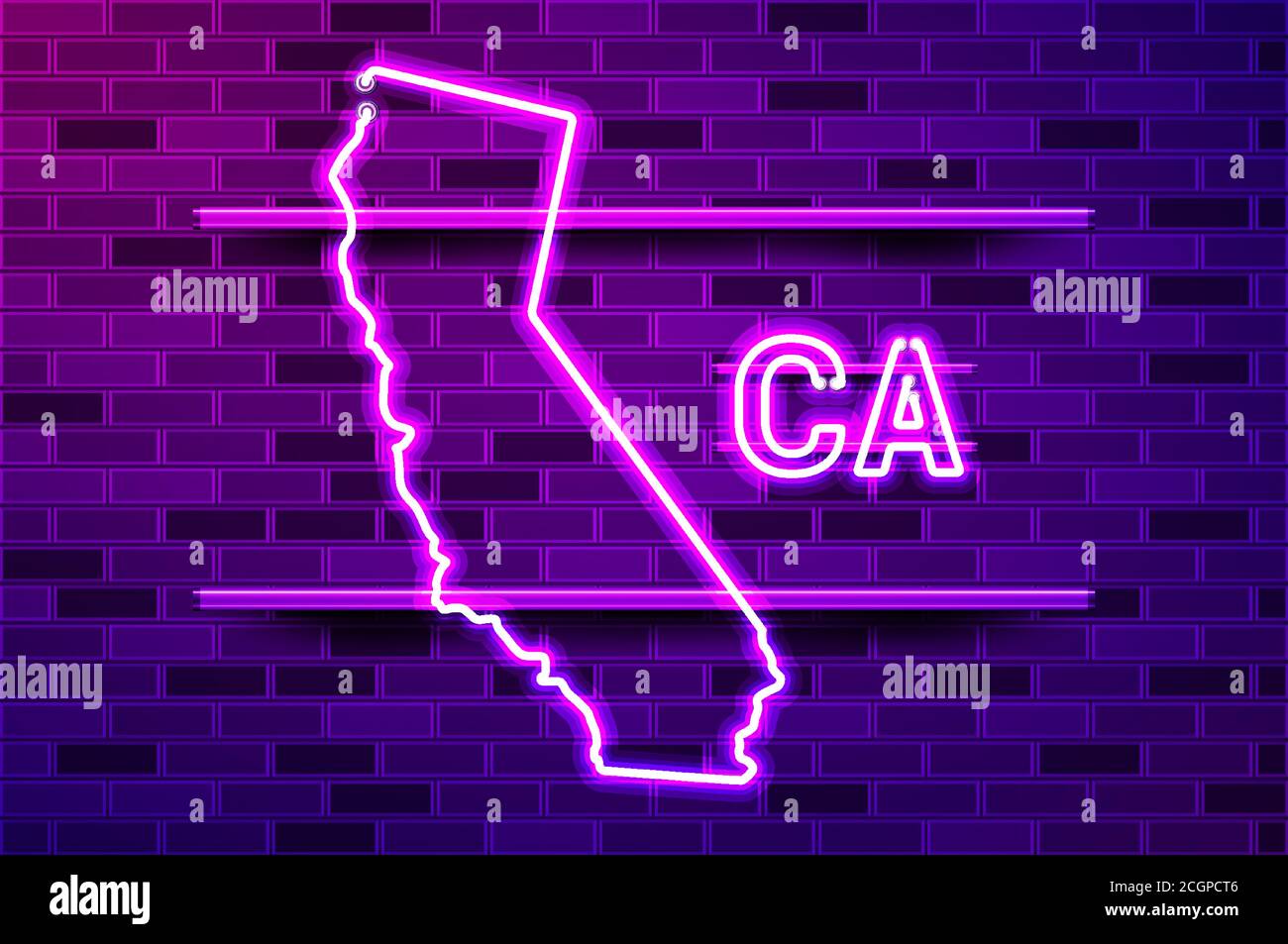 California neon sign Stock Vector Images - Alamy