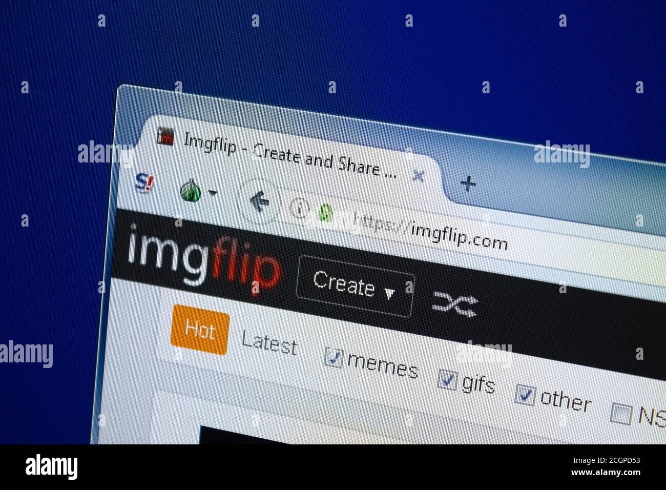 Ryazan, Russia - August 26, 2018: Homepage of Img Flip website on the ...