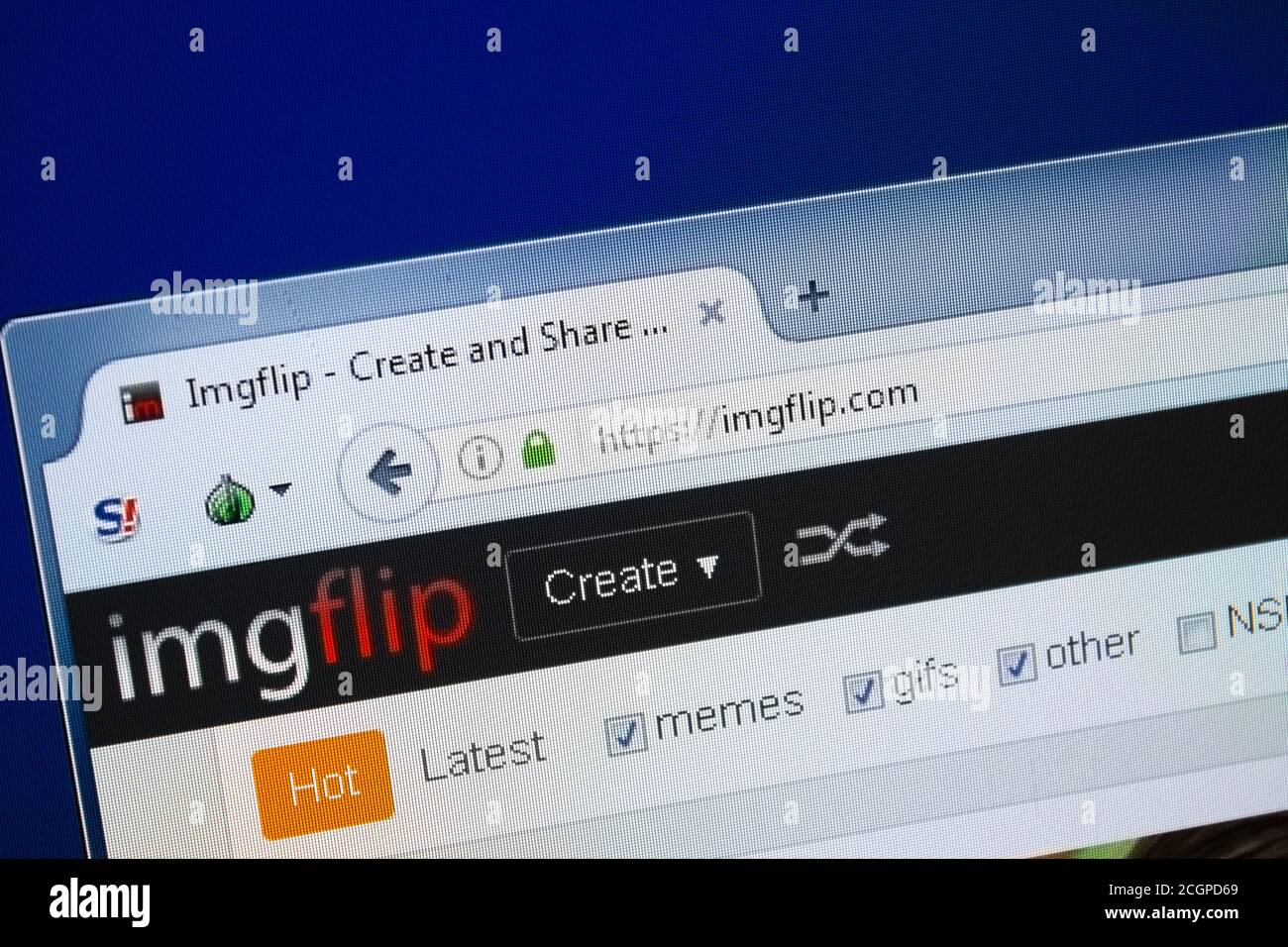 Ryazan, Russia - August 26, 2018: Homepage of Img Flip website on the ...