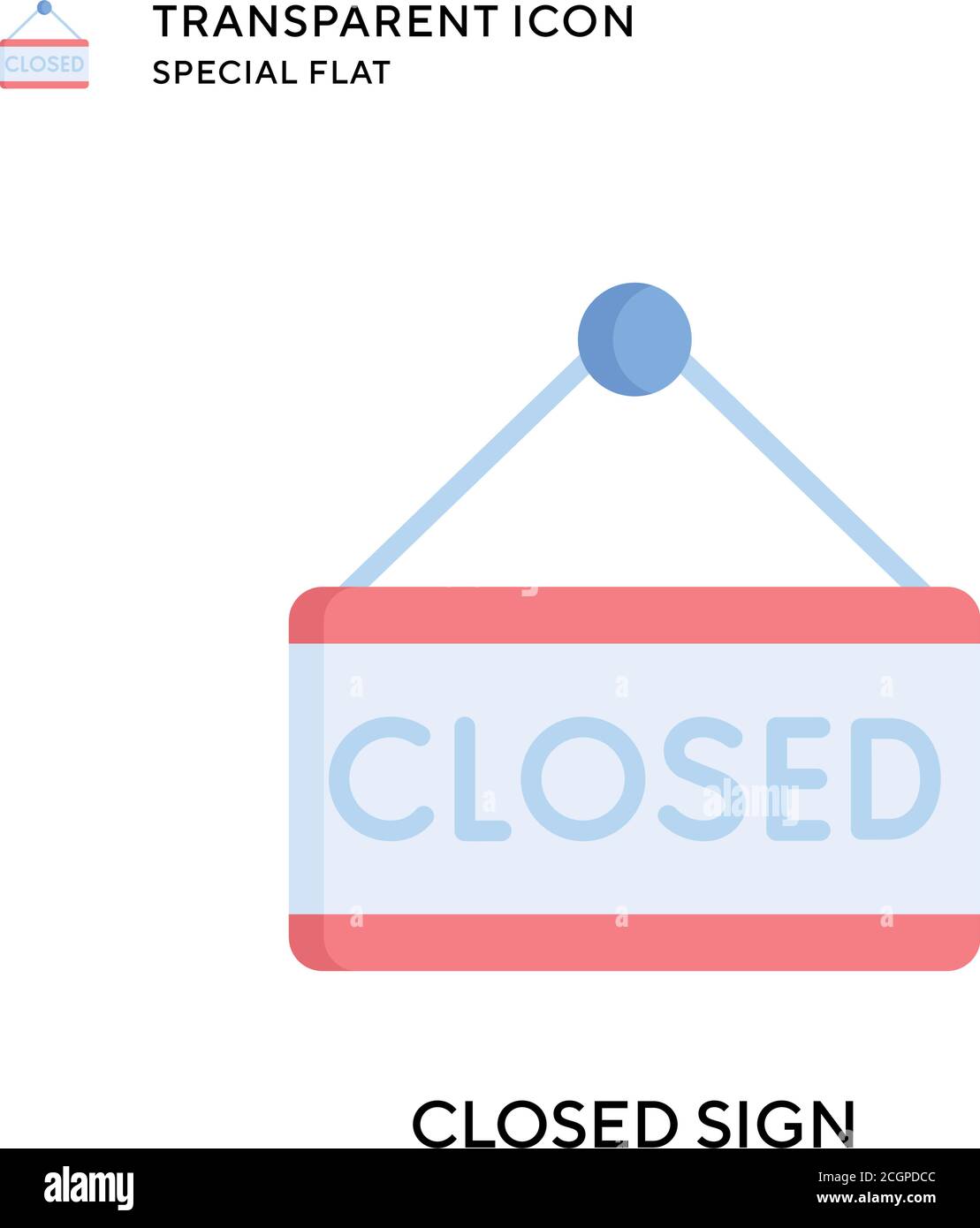 Closed sign vector icon. Flat style illustration. EPS 10 vector Stock ...