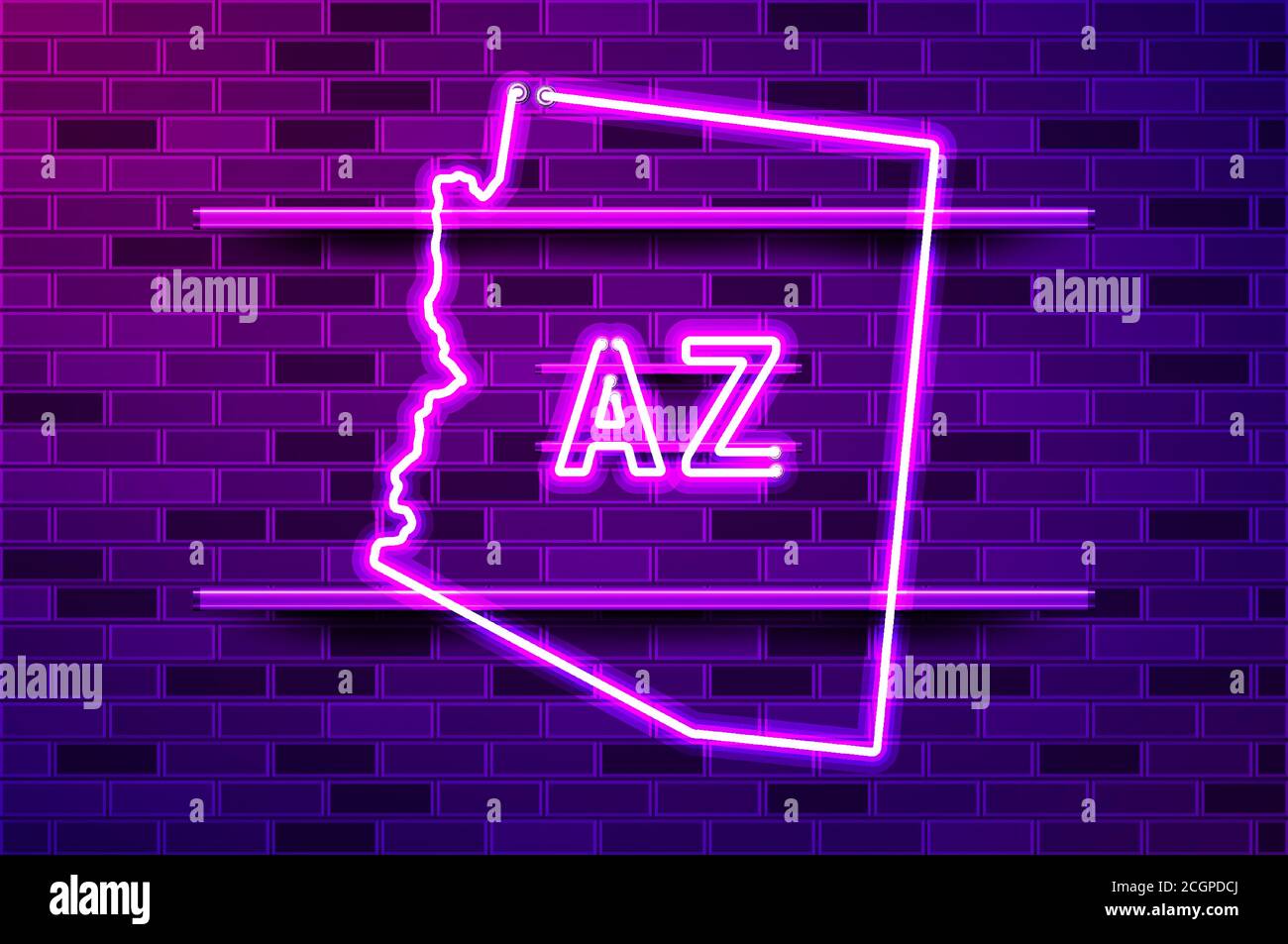 Arizona glowing neon sign hi-res stock photography and images - Alamy