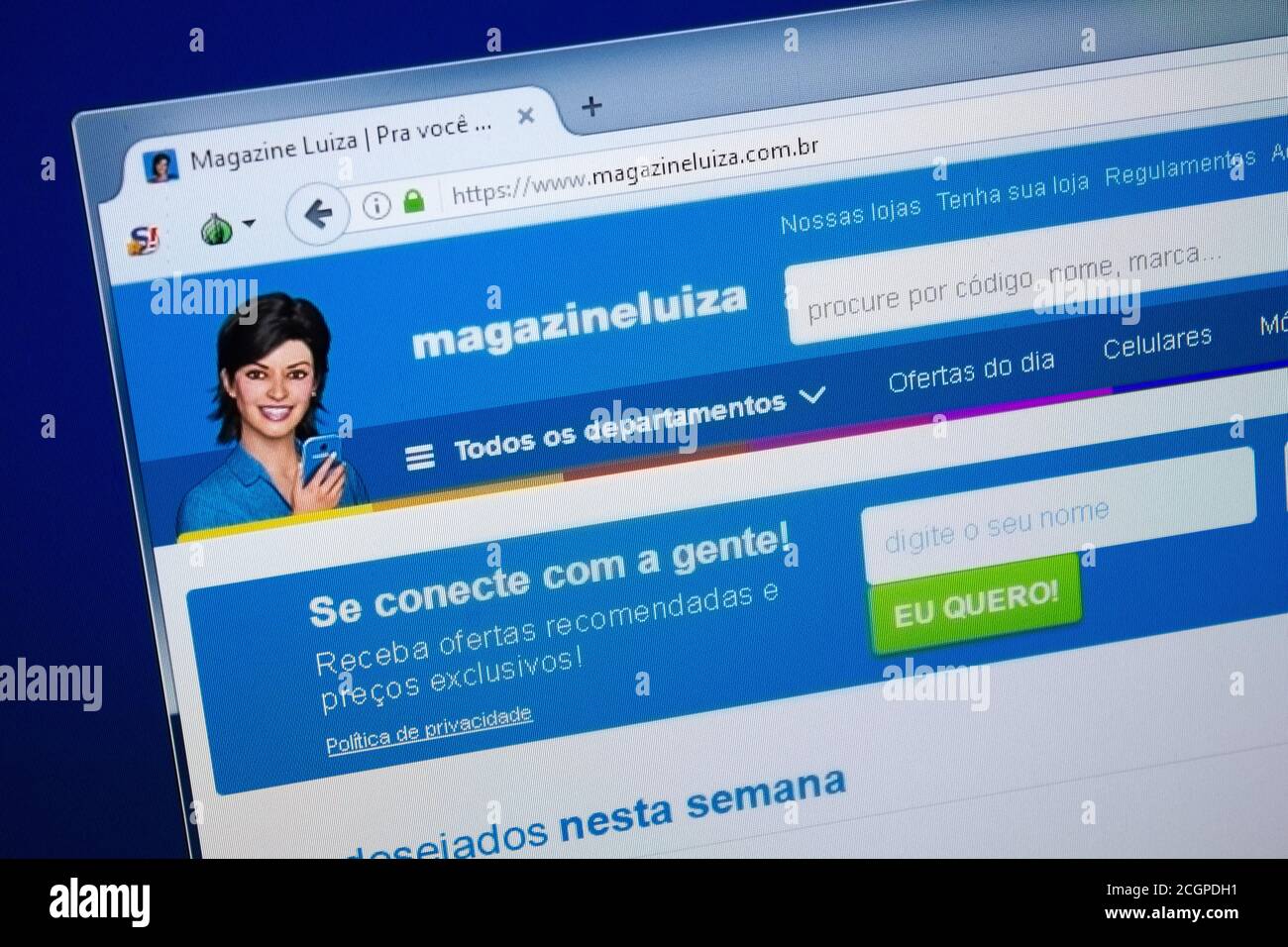 Ryazan, Russia - August 26, 2018: Homepage of Magazine Luiza website on ...