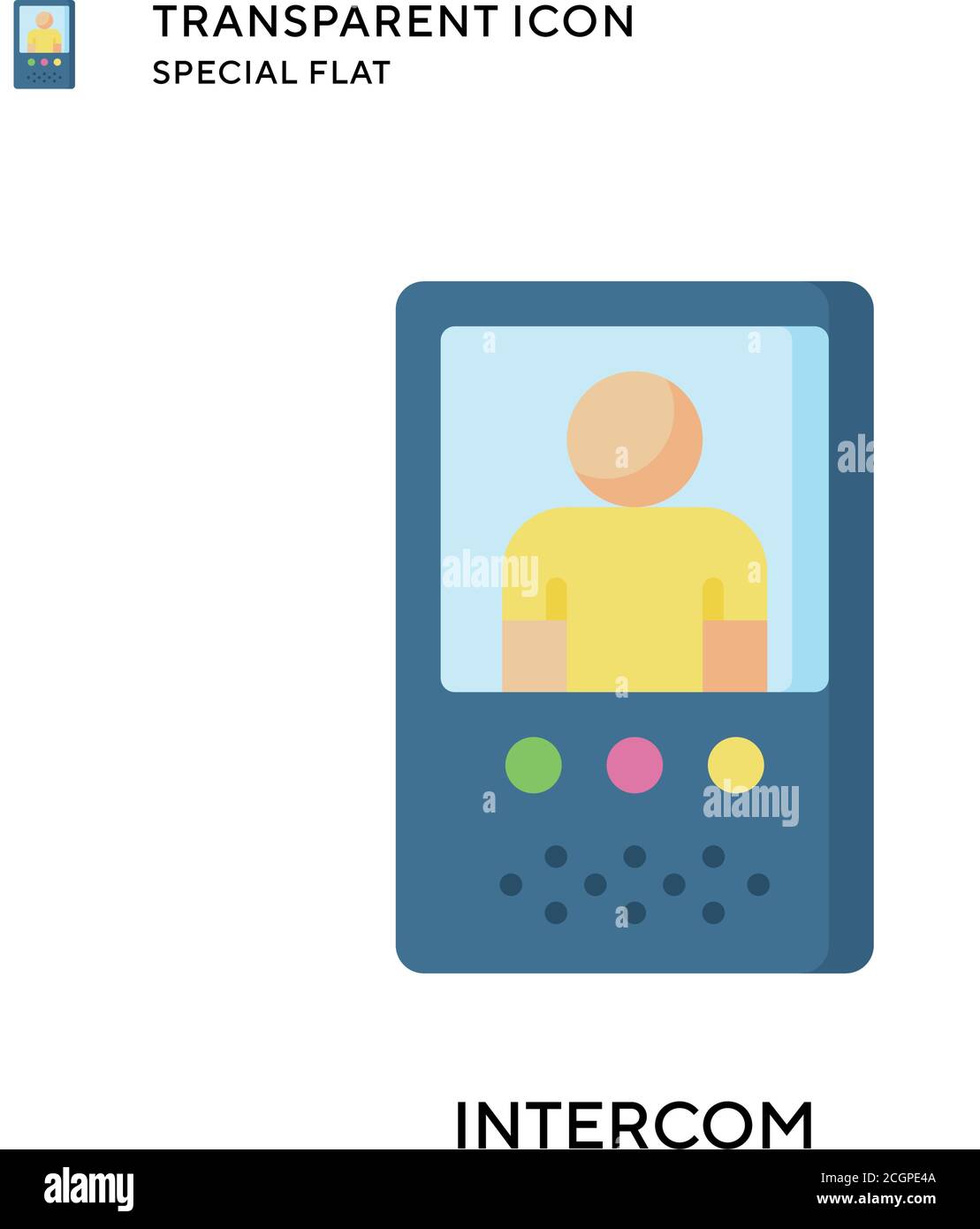 Intercom vector icon. Flat style illustration. EPS 10 vector Stock Vector Image & Art - Alamy