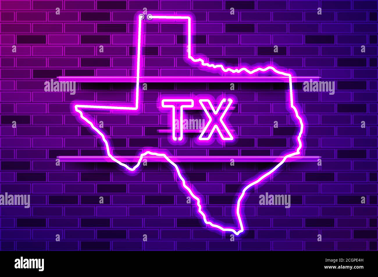 Texas neon sign Stock Vector Images - Alamy