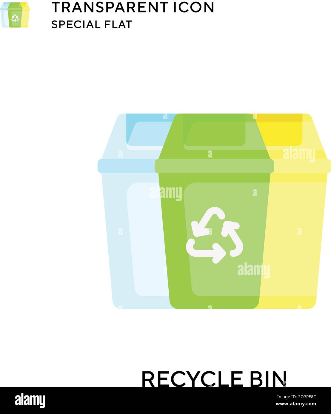 Recycle bin vector icon. Flat style illustration. EPS 10 vector Stock ...