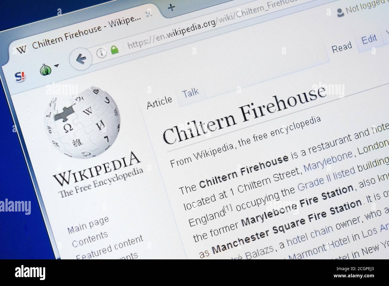 Ryazan, Russia - August 28, 2018: Wikipedia page about Chiltern ...