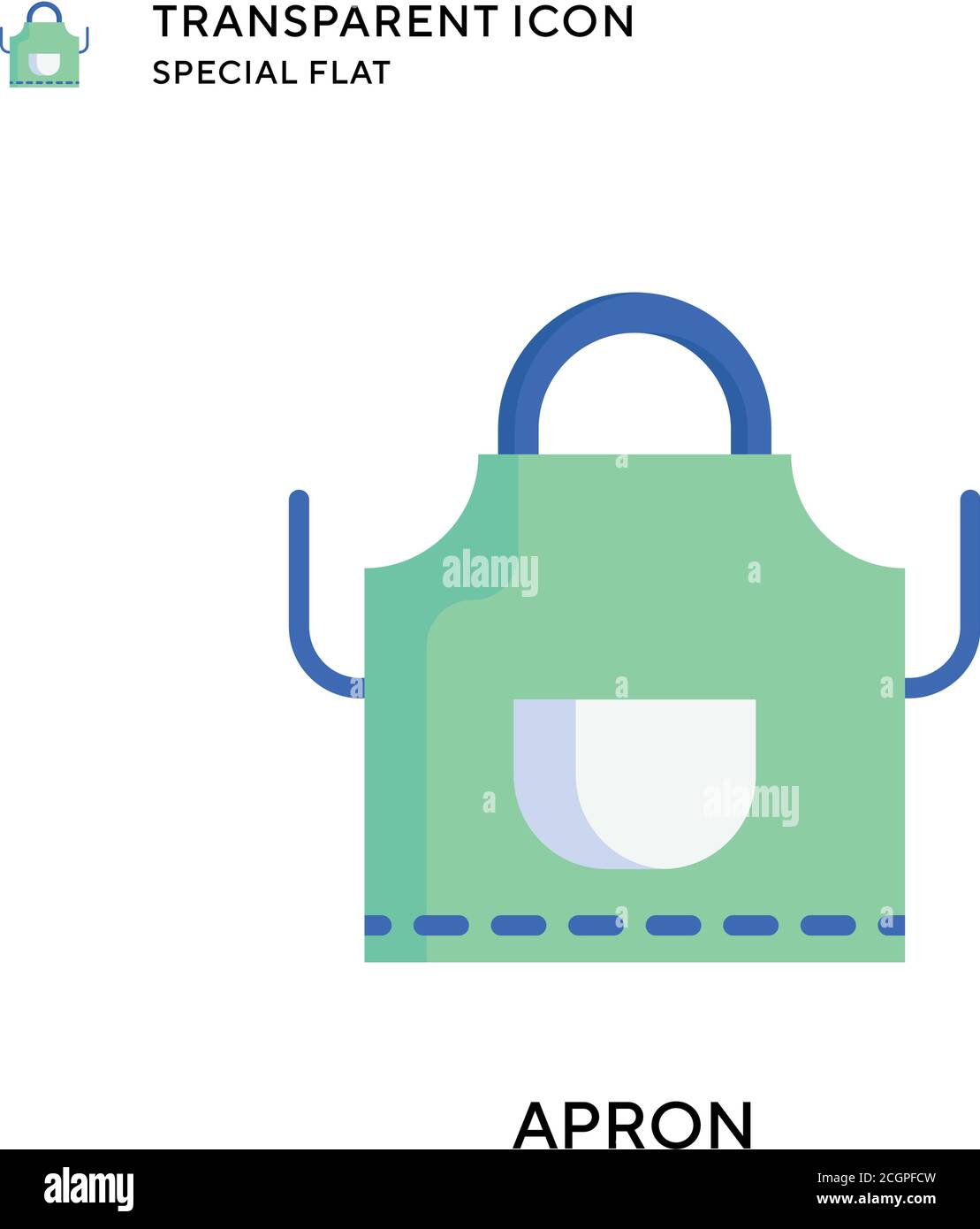 Apron vector icon. Flat style illustration. EPS 10 vector Stock Vector ...