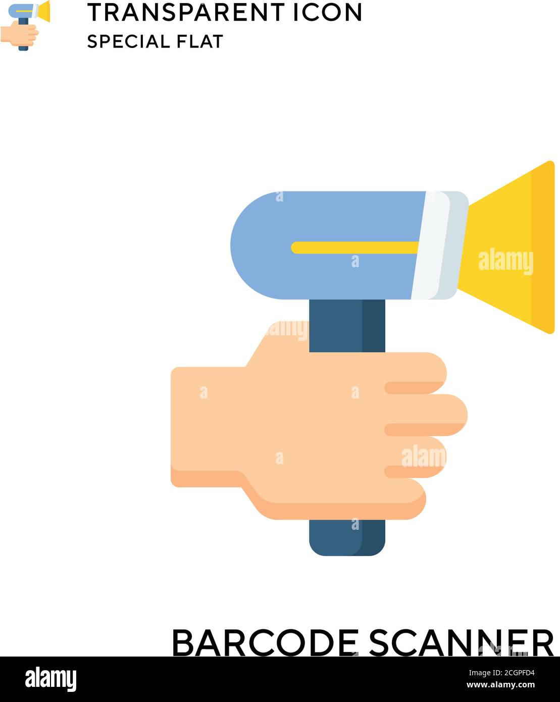 Barcode scanner vector icon. Flat style illustration. EPS 10 vector ...
