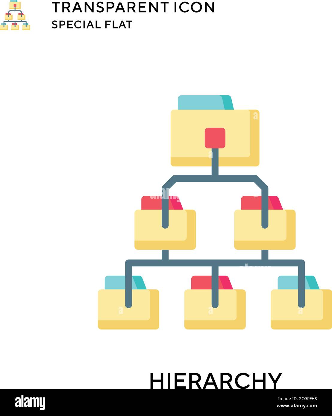 Hierarchy vector icon. Flat style illustration. EPS 10 vector Stock ...