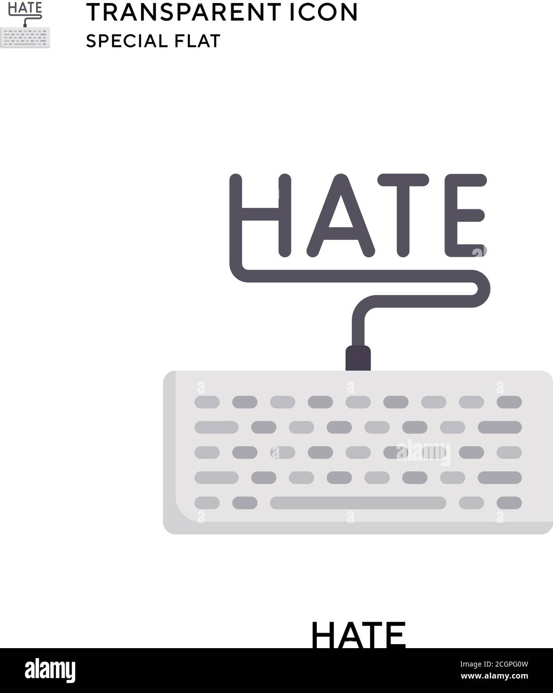 Hate vector icon. Flat style illustration. EPS 10 vector Stock Vector ...