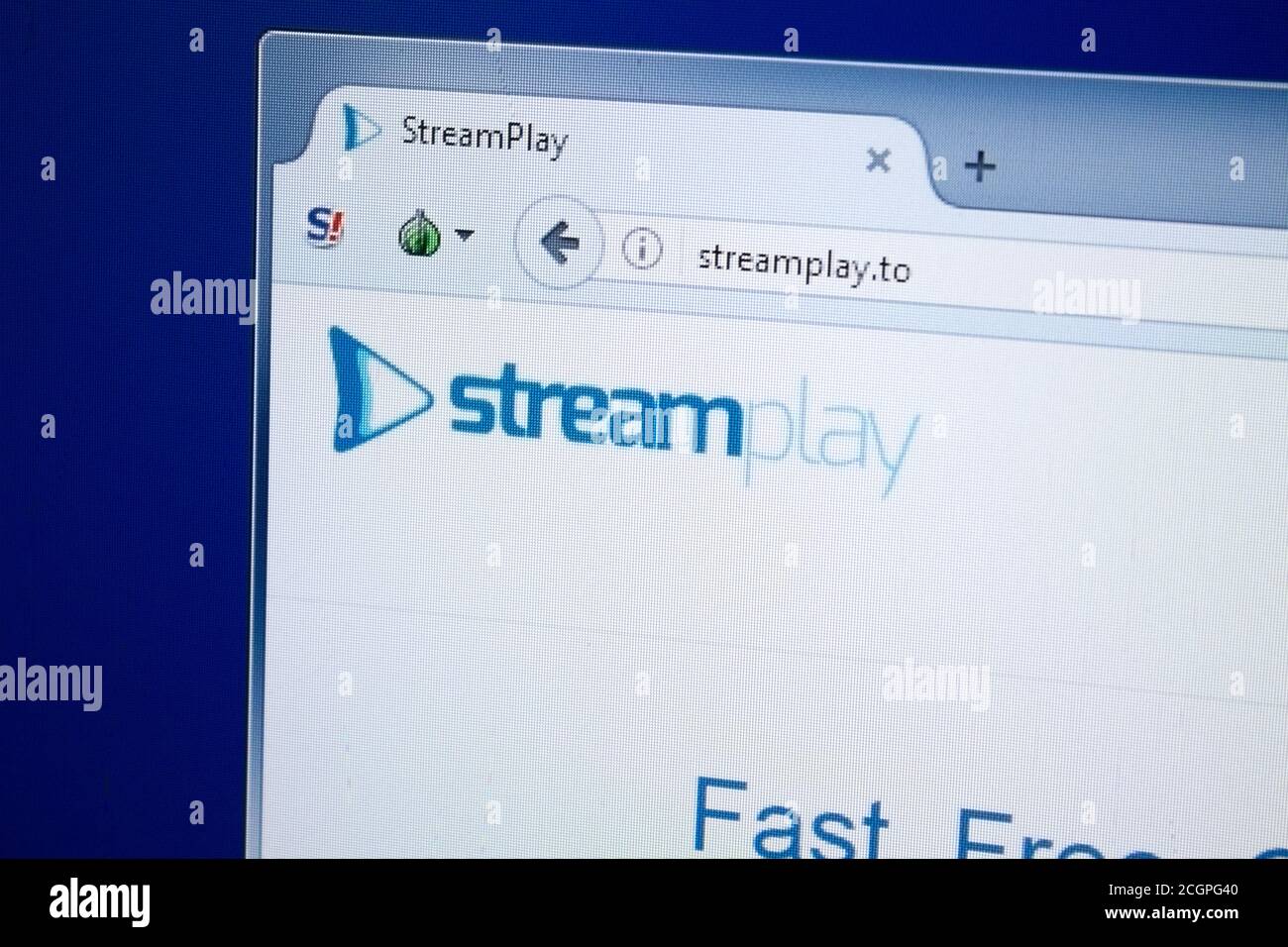 Ryazan, Russia - August 26, 2018: Homepage of Stream Play website on ...