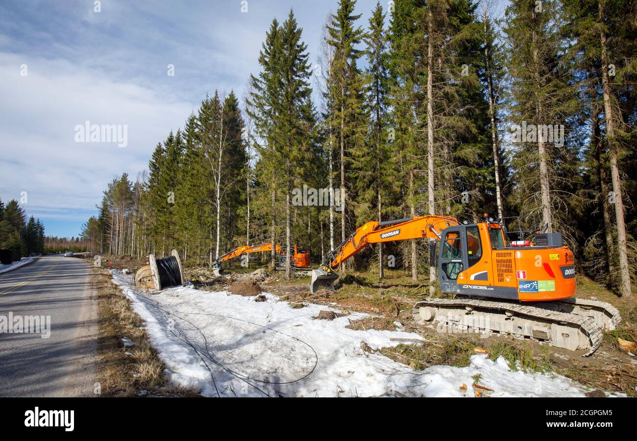Side View Excavator Digger High Resolution Stock Photography and Images ...
