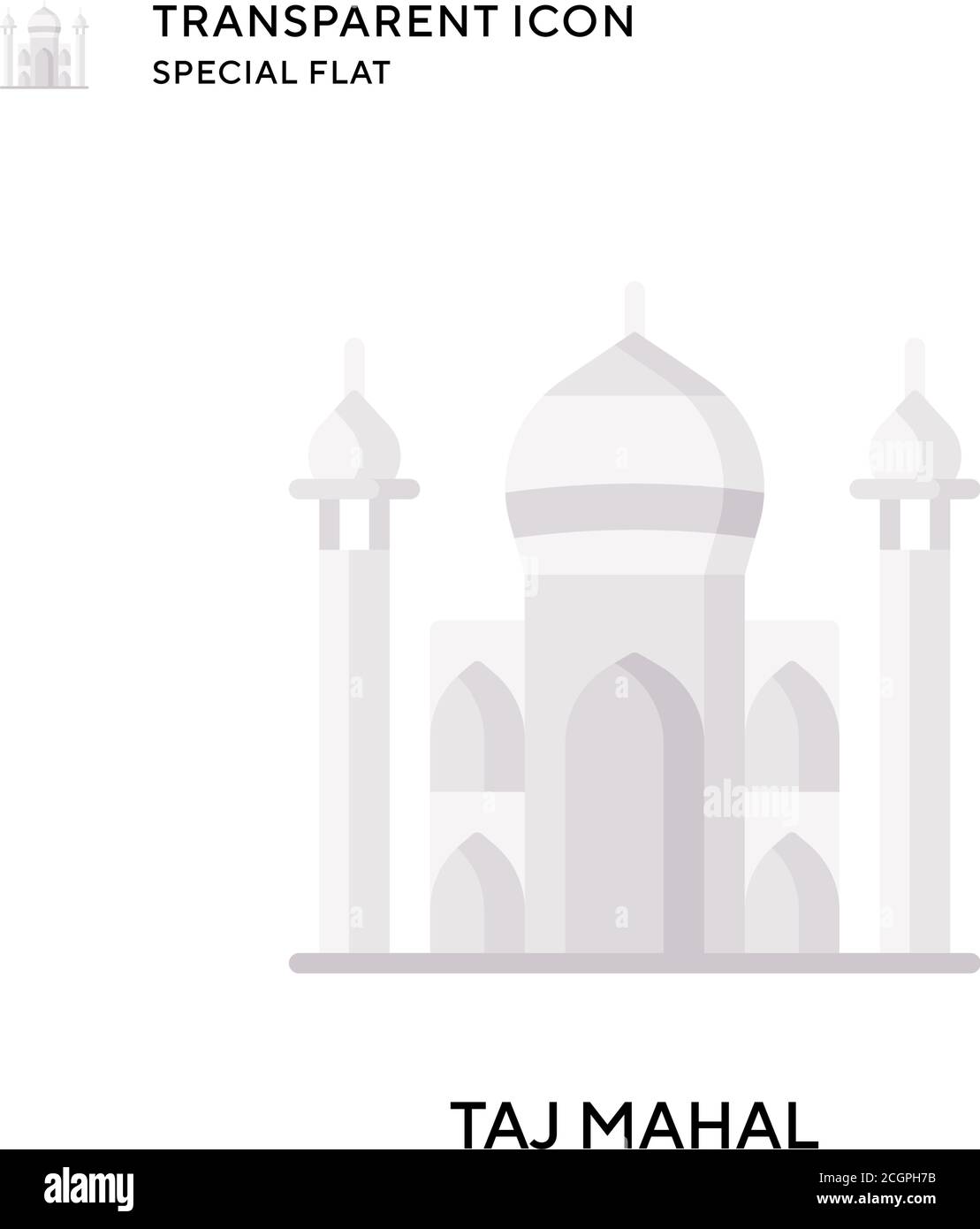 Taj mahal vector icon. Flat style illustration. EPS 10 vector Stock ...