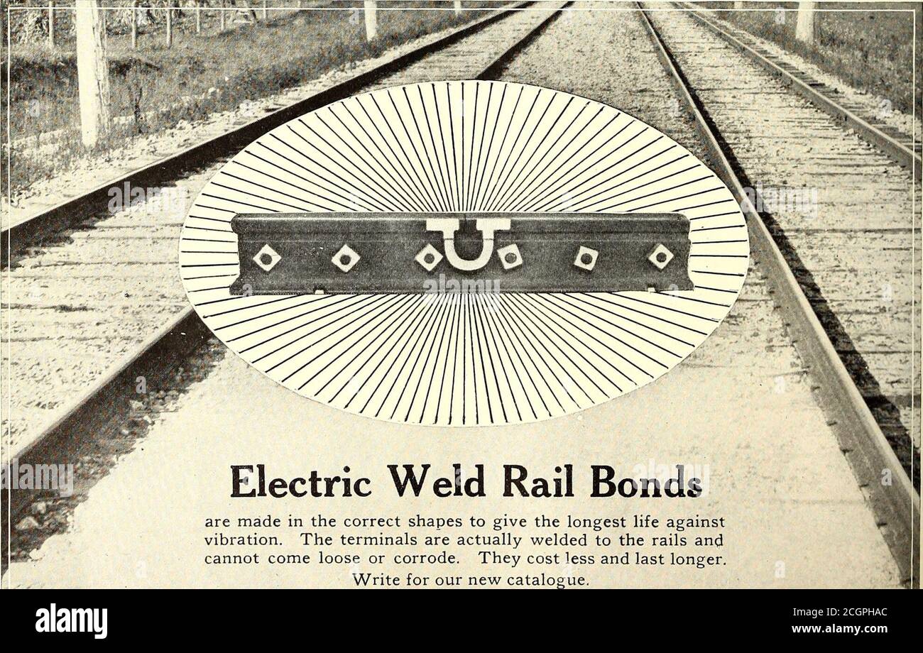 . Electric railway journal . Electric Weld Rail Bonds are made in the ...