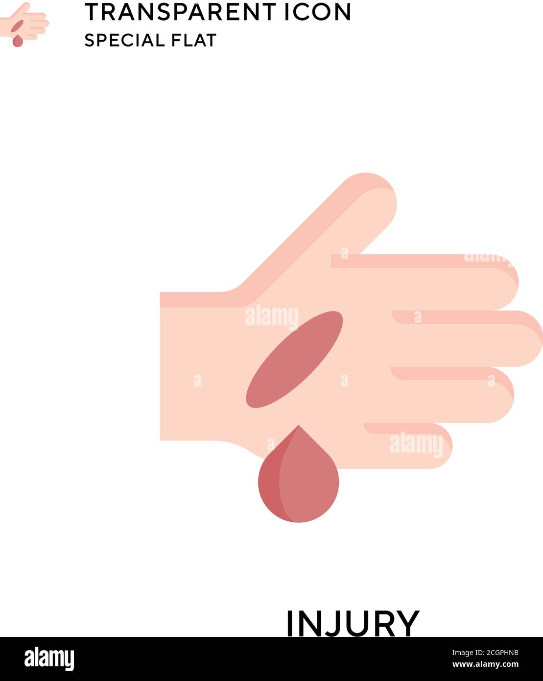 Injury vector icon. Flat style illustration. EPS 10 vector Stock Vector ...