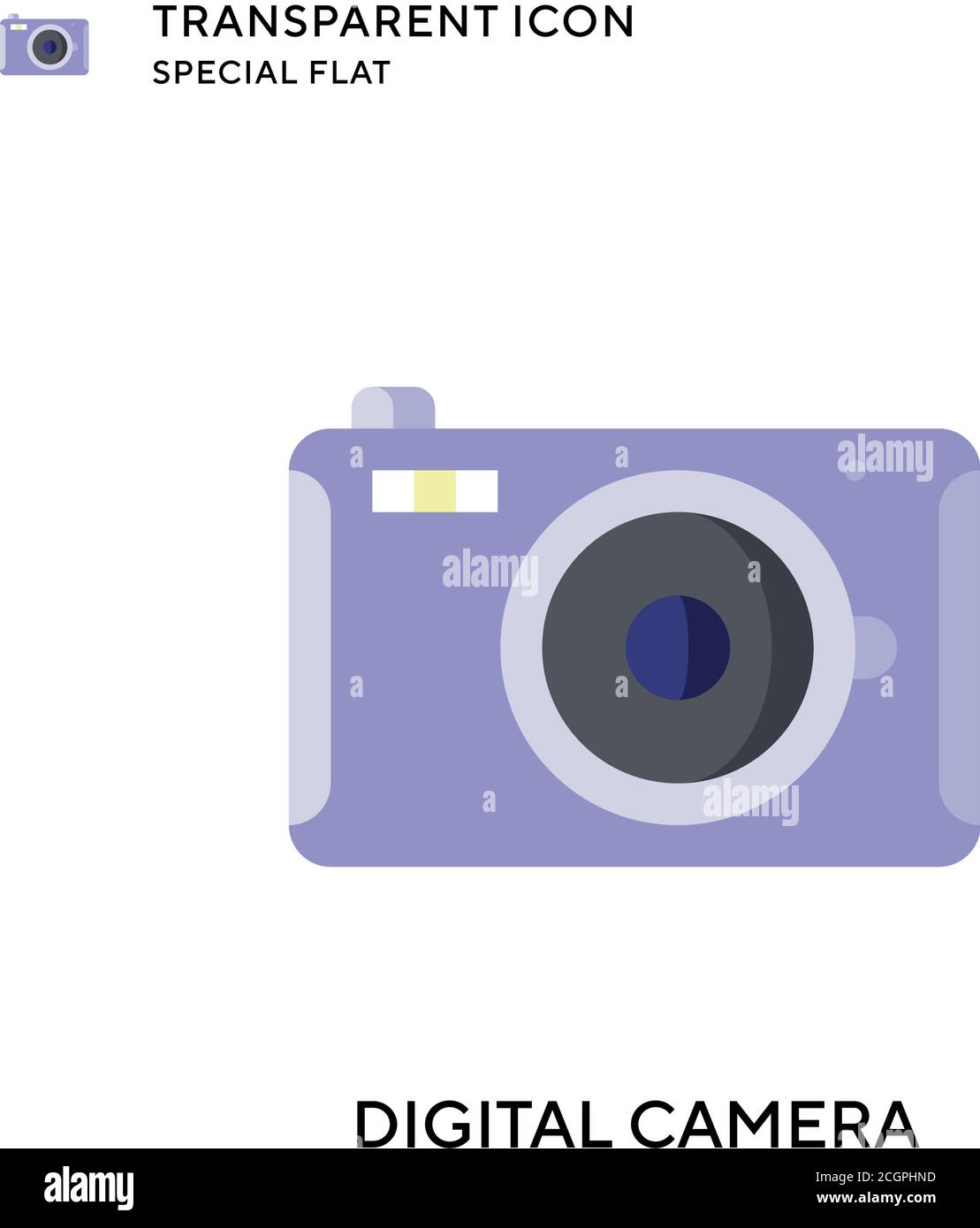 Digital camera vector icon. Flat style illustration. EPS 10 vector ...