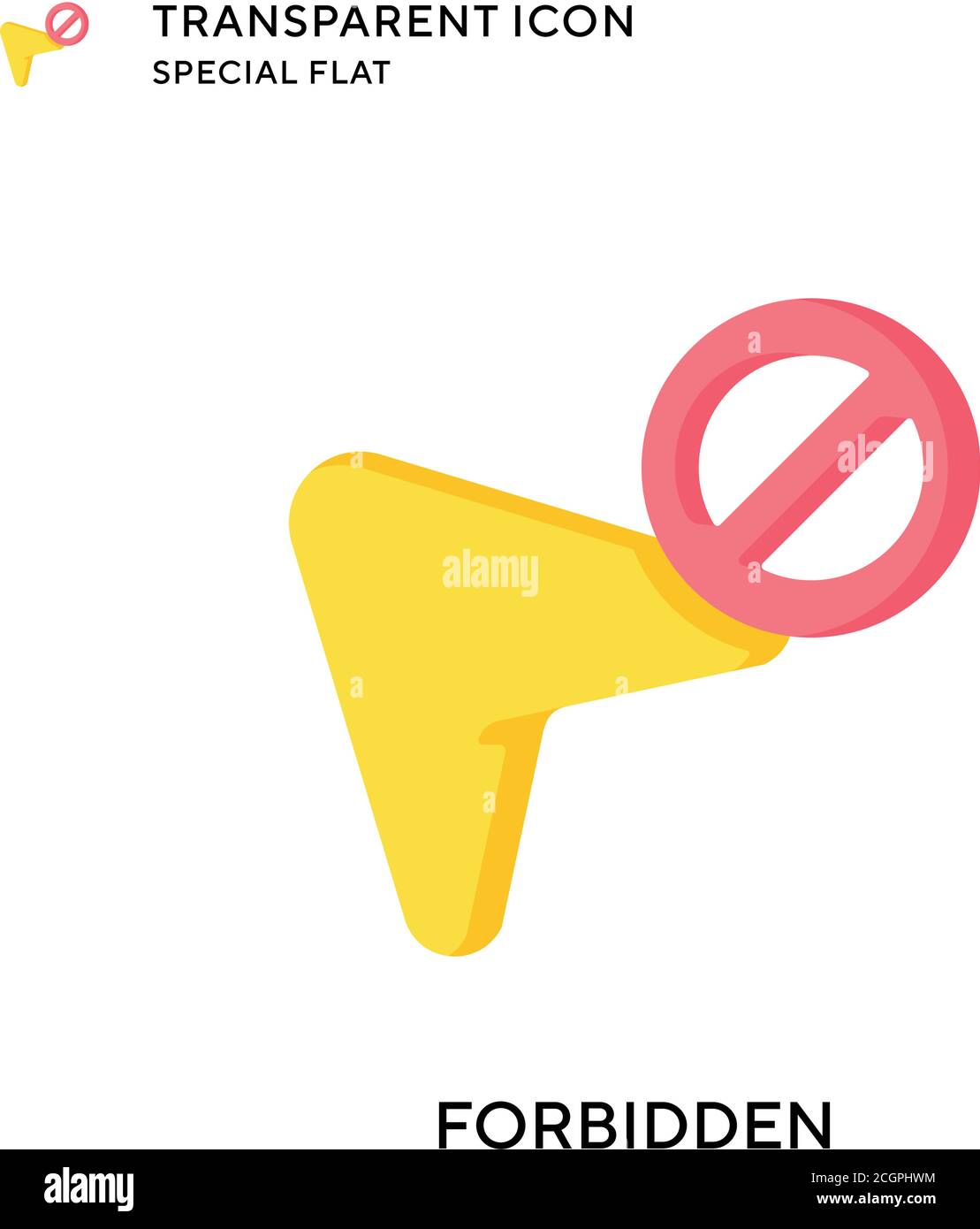 Forbidden vector icon. Flat style illustration. EPS 10 vector Stock ...