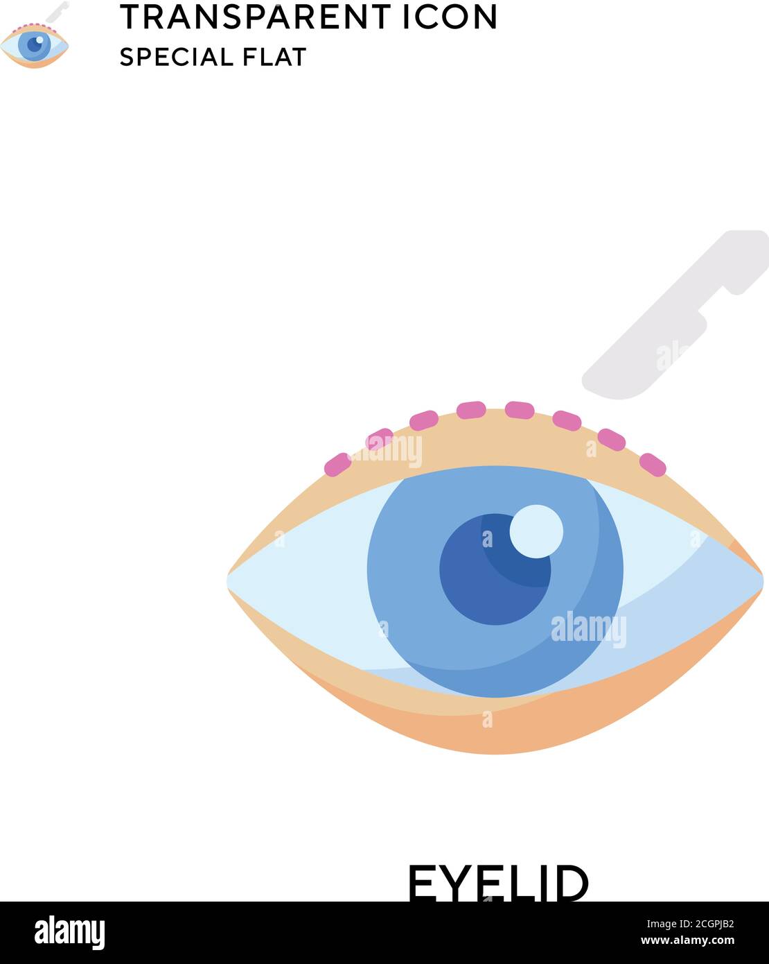 Eyelid vector icon. Flat style illustration. EPS 10 vector Stock Vector ...