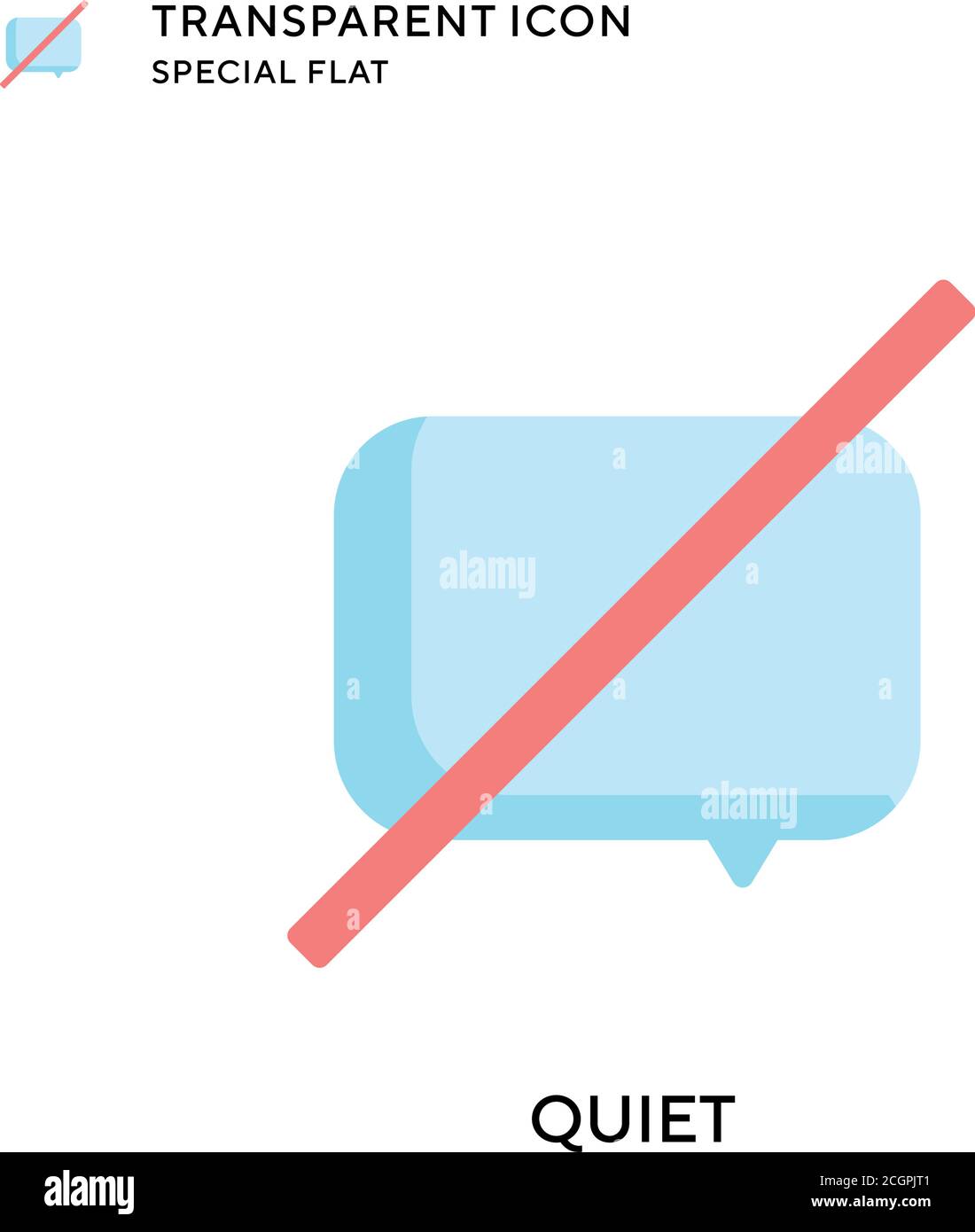 Quiet vector icon. Flat style illustration. EPS 10 vector Stock Vector ...