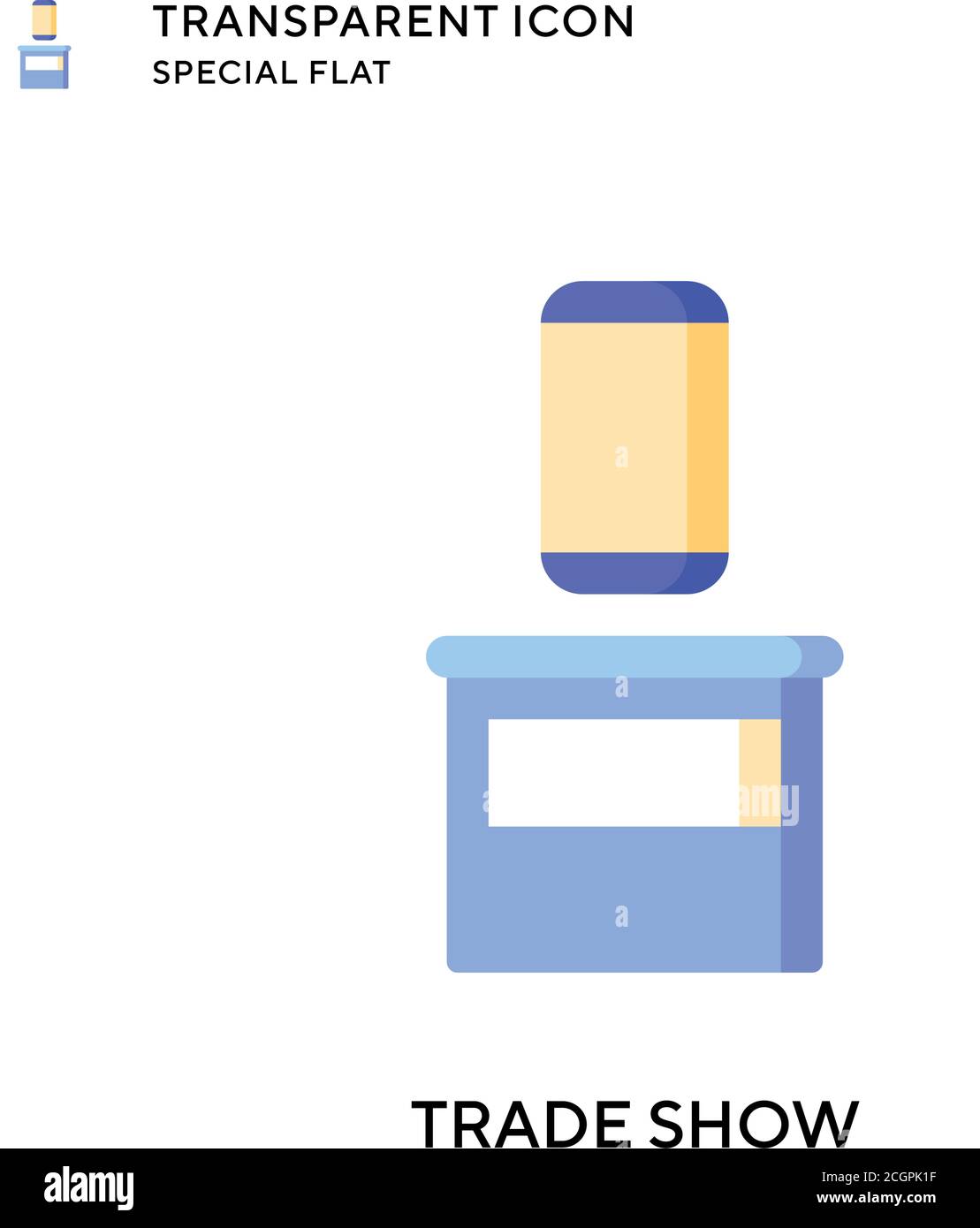 Trade show vector icon. Flat style illustration. EPS 10 vector Stock ...
