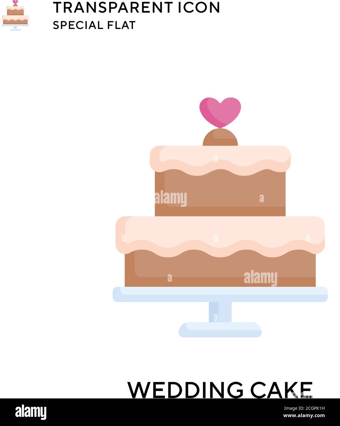 Wedding cake vector icon. Flat style illustration. EPS 10 vector Stock ...