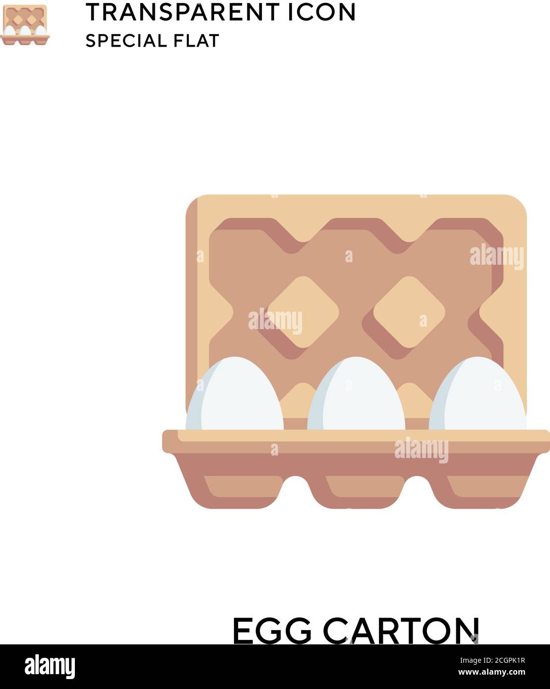 Egg carton vector icon. Flat style illustration. EPS 10 vector Stock ...