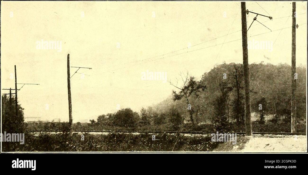 . The Street railway journal . FIG. 10.—CATENARY TROLLEY LINE UPON ...
