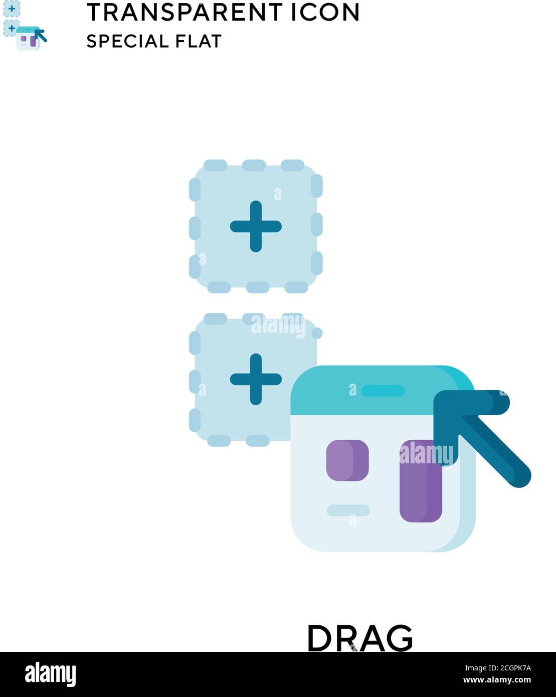 Drag vector icon. Flat style illustration. EPS 10 vector Stock Vector ...