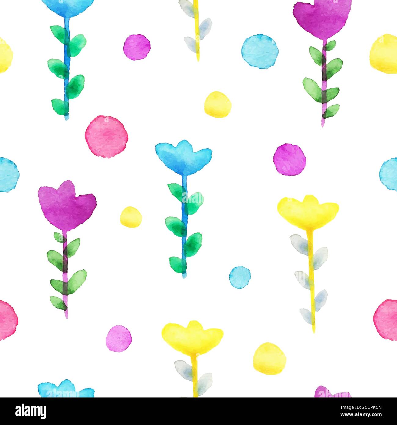 Watercolour pink pattern seamless Stock Vector Images - Alamy