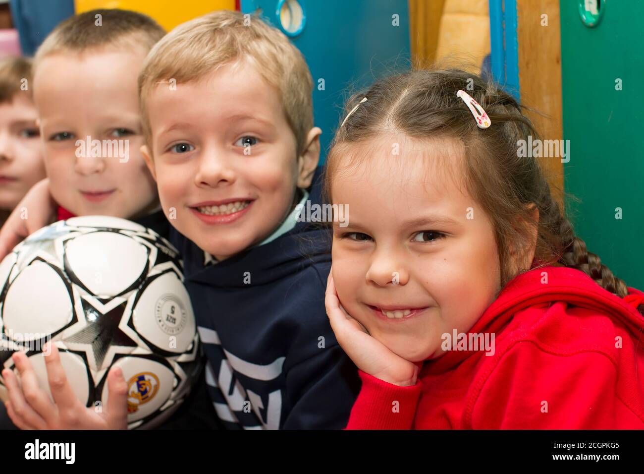 Fun children from kindergarten or elementary school Stock Photo - Alamy