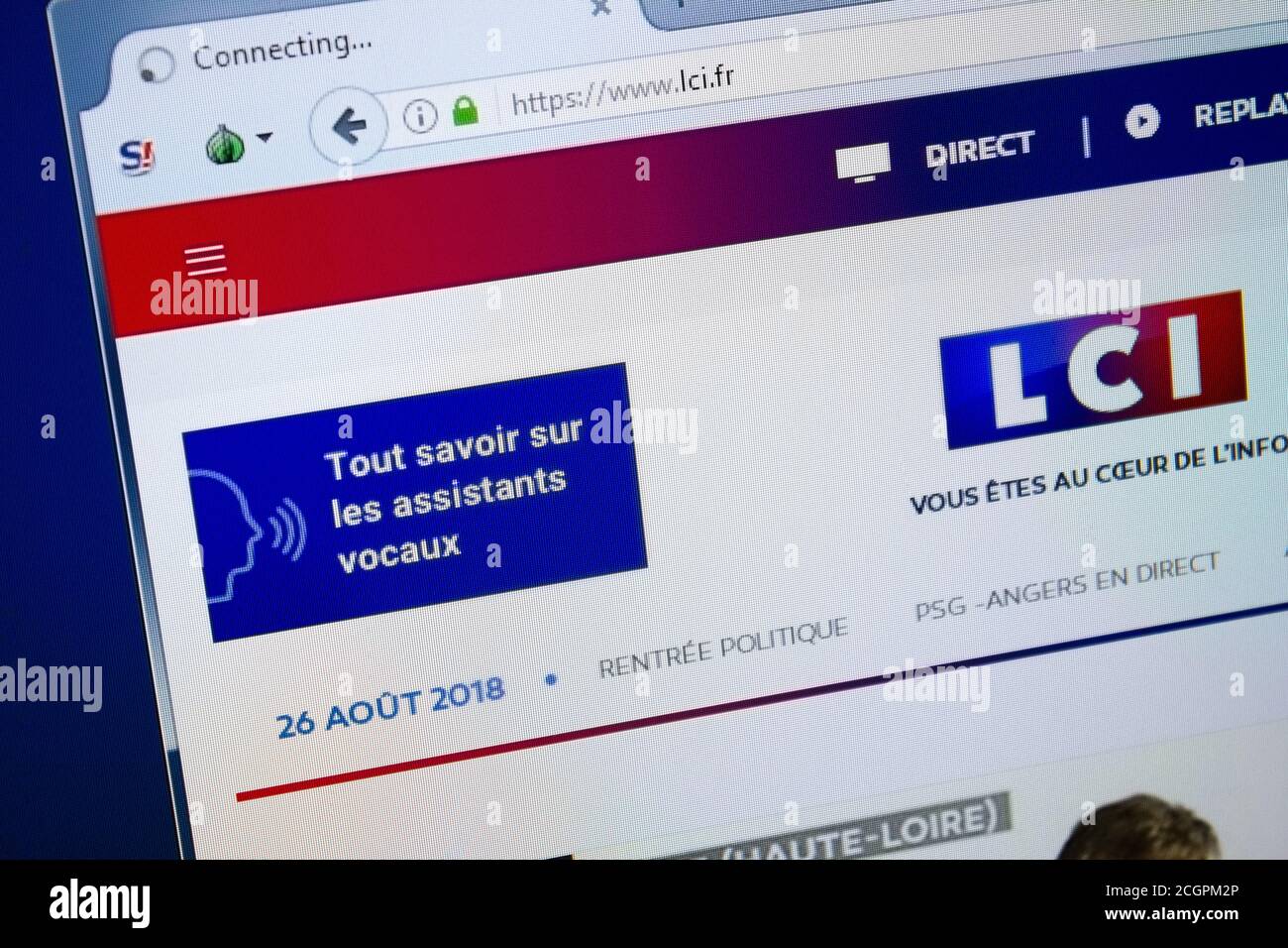 Ryazan, Russia - August 26, 2018: Homepage of LCI website on the ...