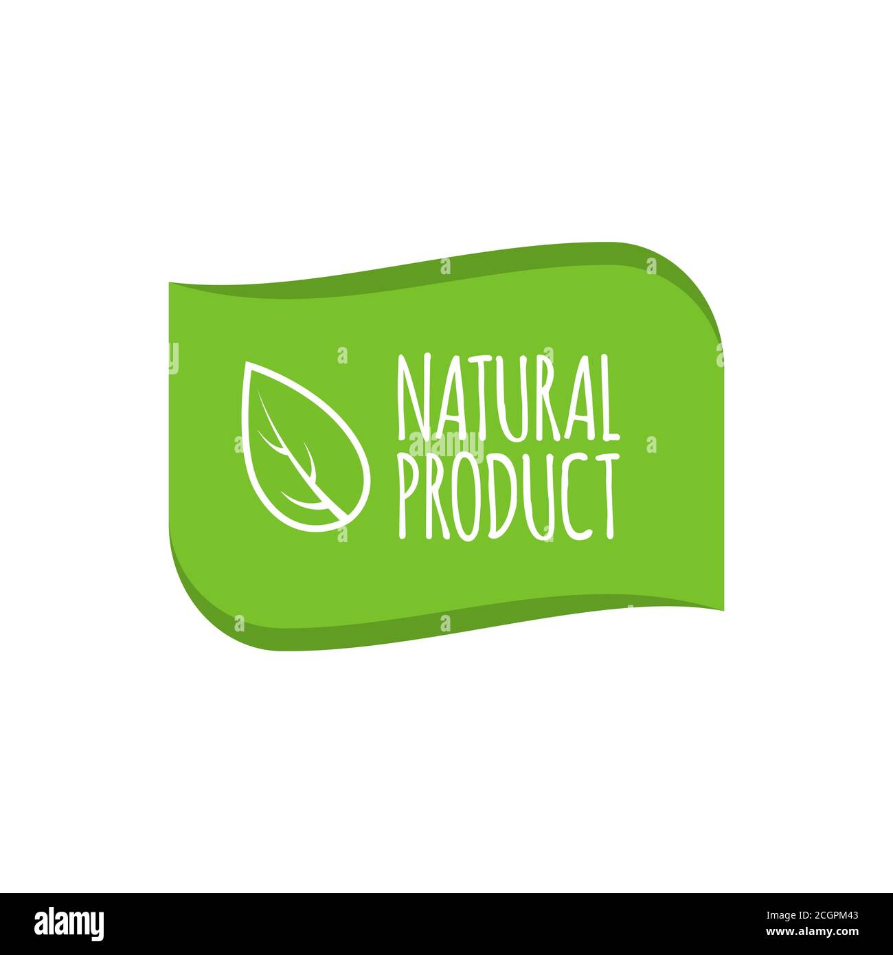 Natural product logo, badge. Organic sticker for products packaging ...