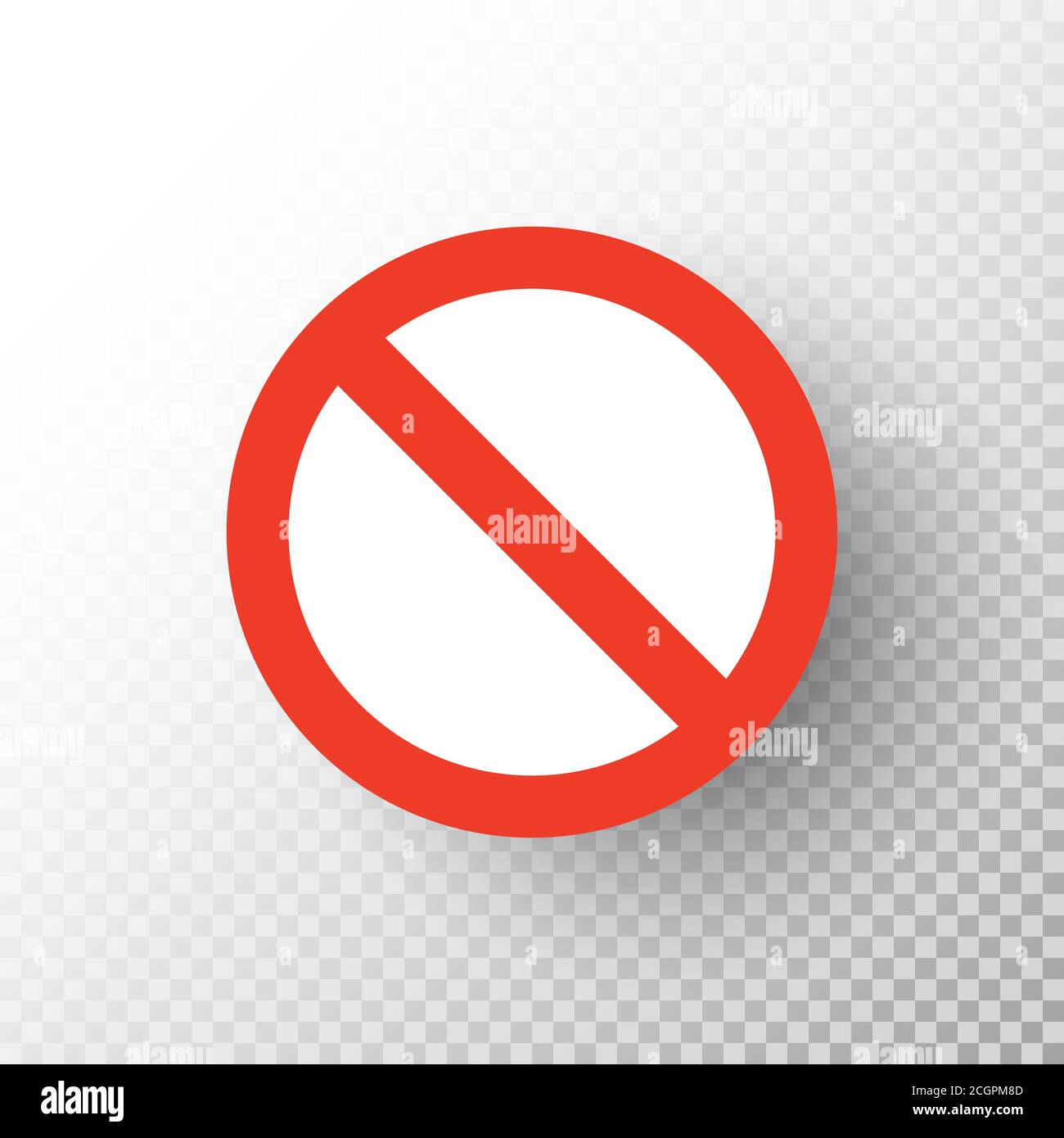 Stop sign isolated on transparent background. Red road no sign. Traffic ...