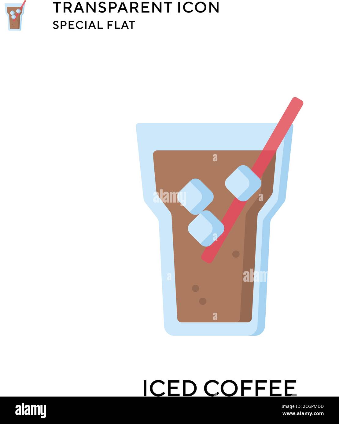 Tall glass iced coffee Cut Out Stock Images & Pictures - Alamy