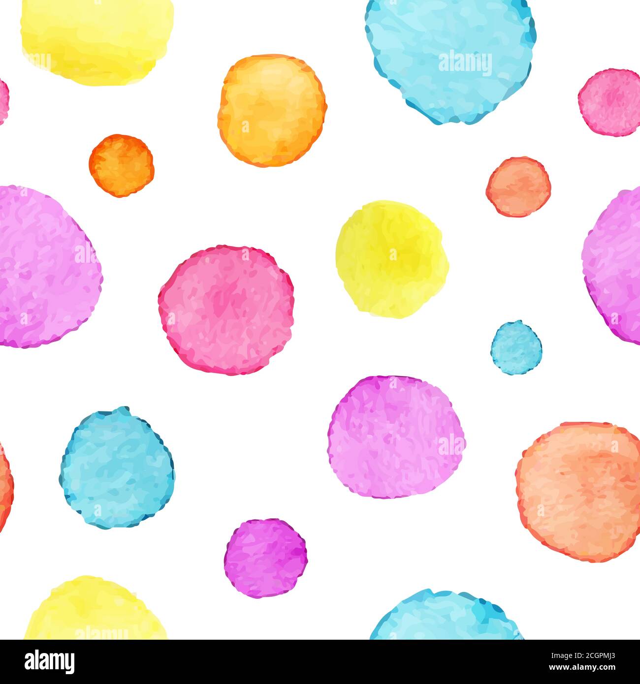 Watercolor polka dot pattern. Watercolor background with circles ...