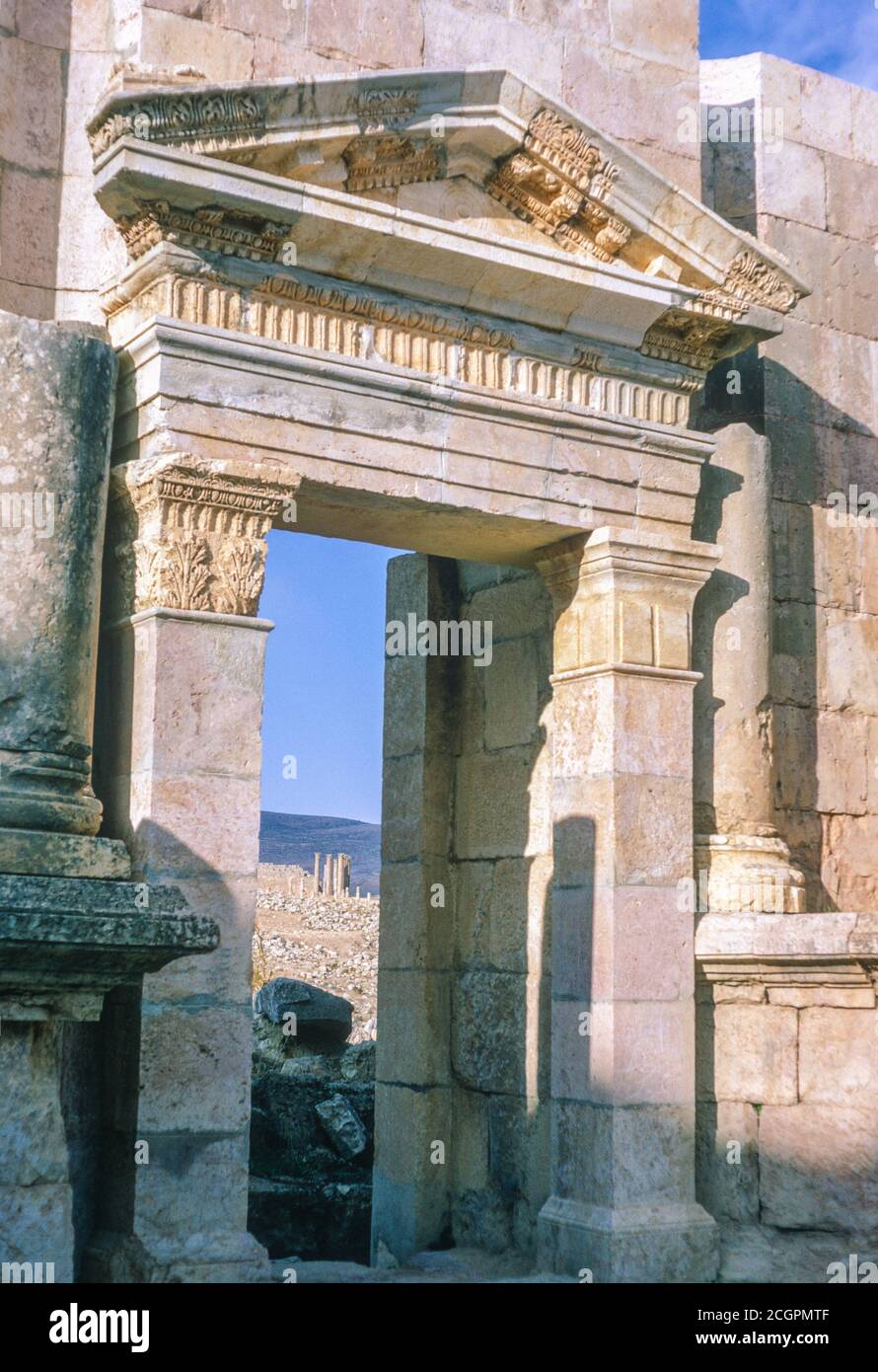 Jerash, Jordan. Restored Gate of the South Theater, Greco-Roman City ...