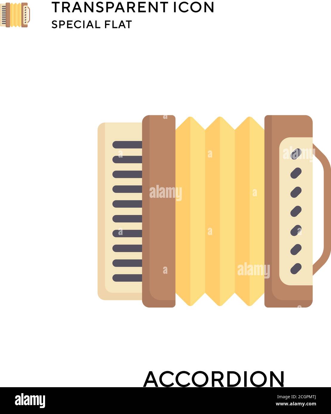 Accordion vector icon. Flat style illustration. EPS 10 vector Stock ...