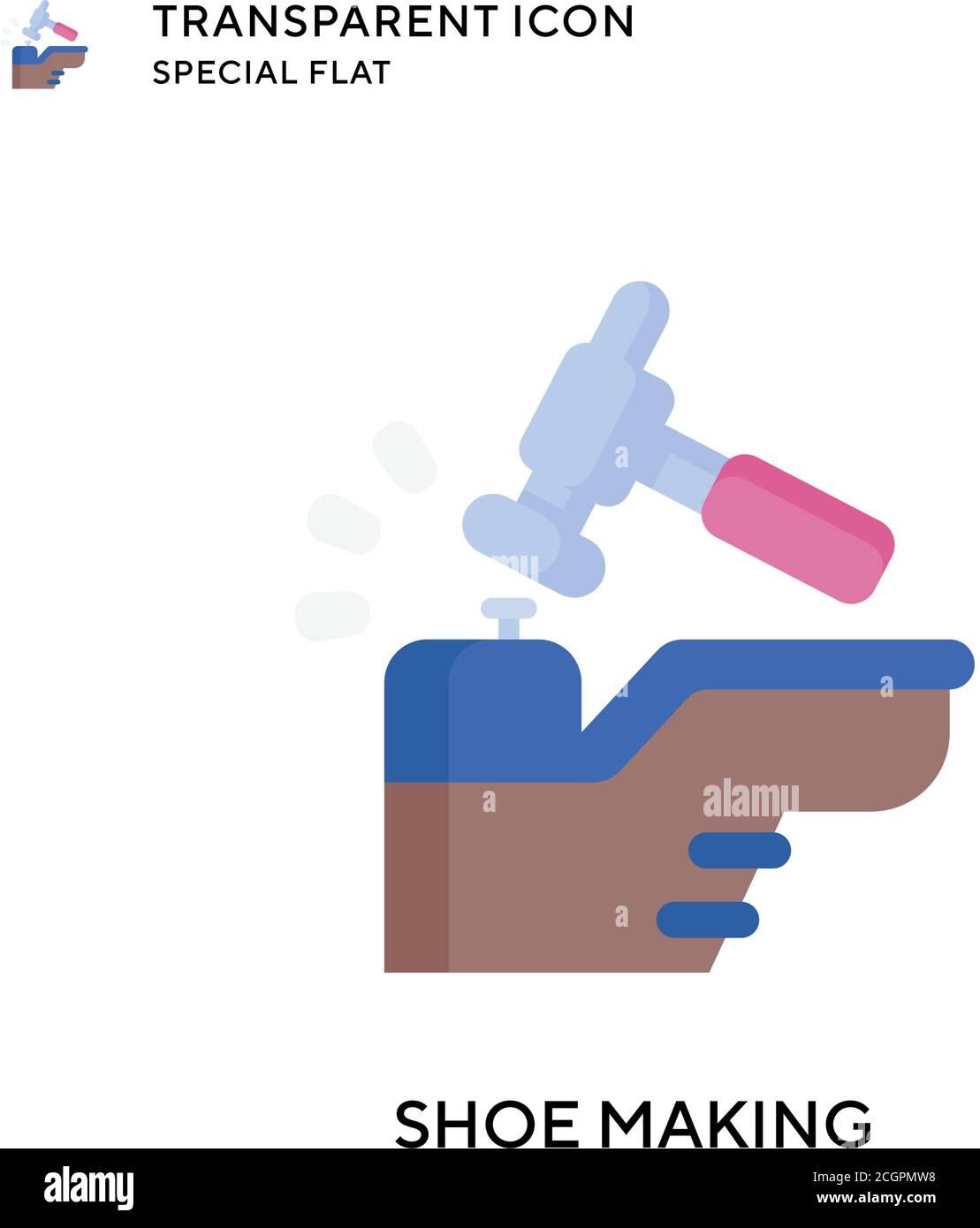 Shoe making vector icon. Flat style illustration. EPS 10 vector Stock ...