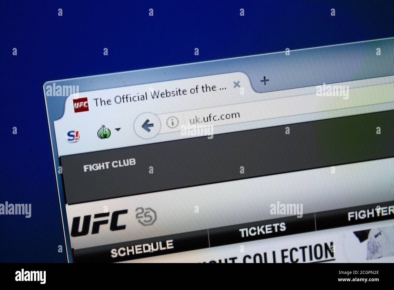 Ryazan, Russia - August 26, 2018: Homepage of UFC website on the ...