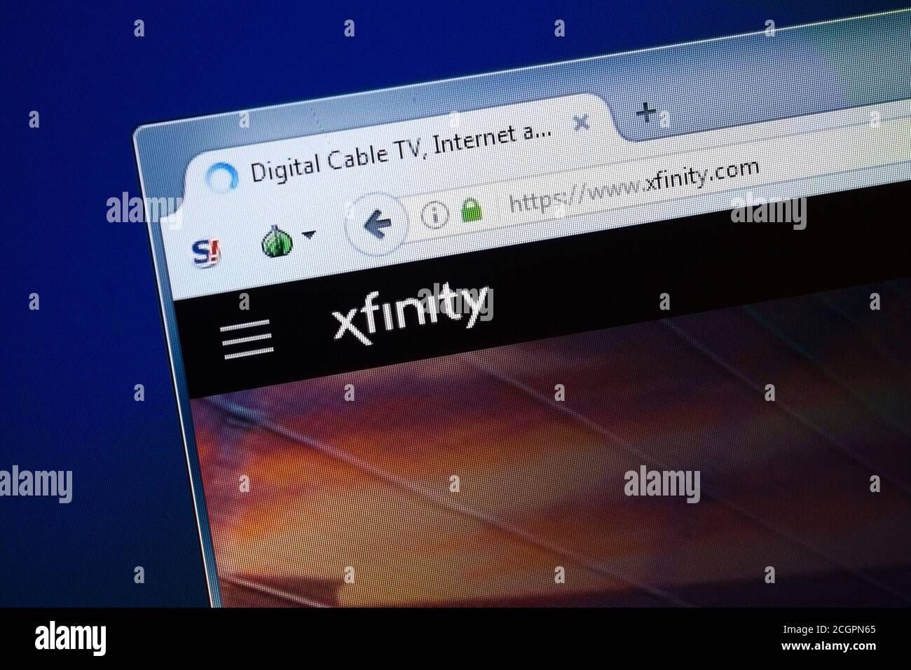 Ryazan, Russia - August 26, 2018: Homepage of Xfinity website on the ...