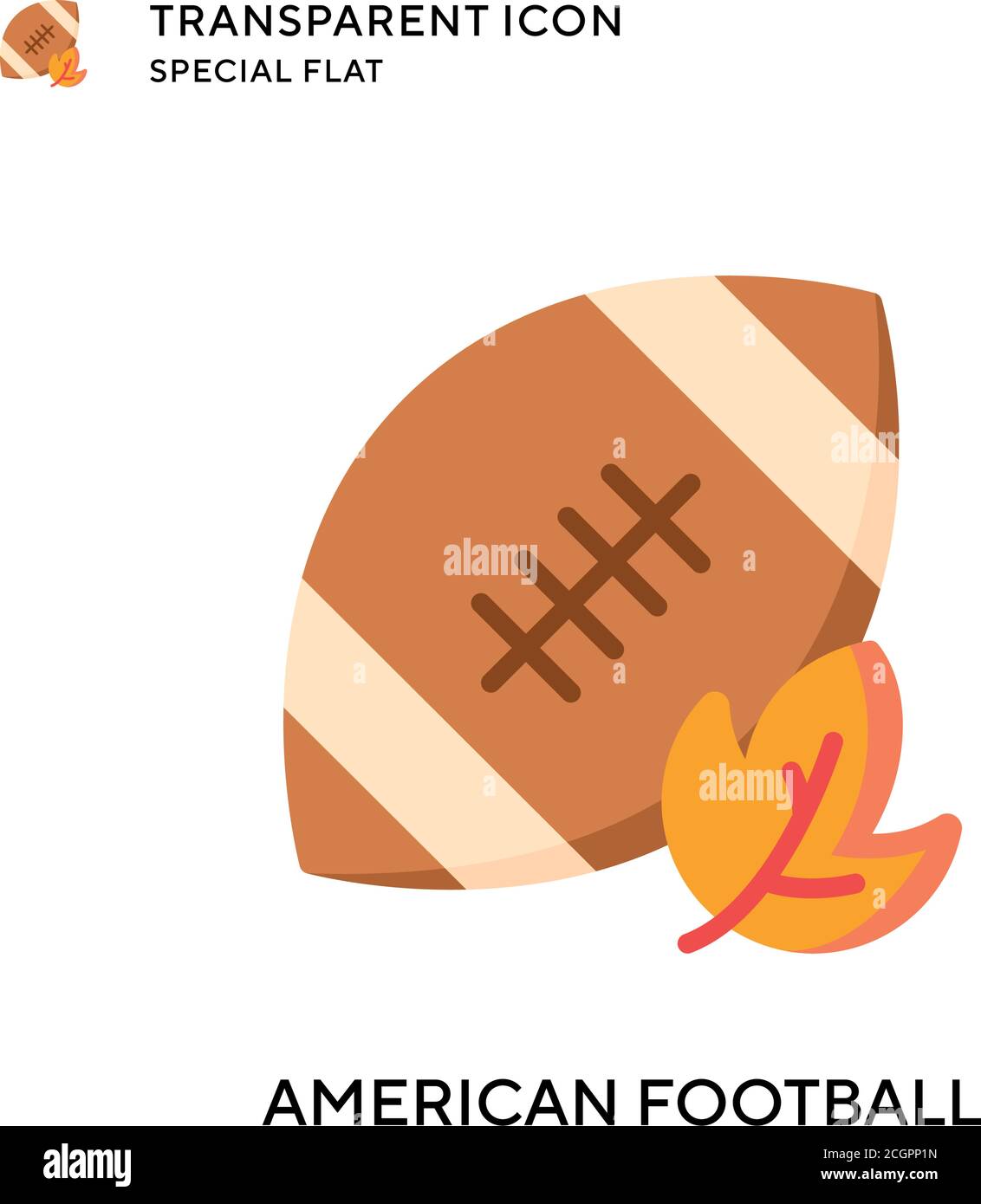 American football vector icon. Flat style illustration. EPS 10 vector ...