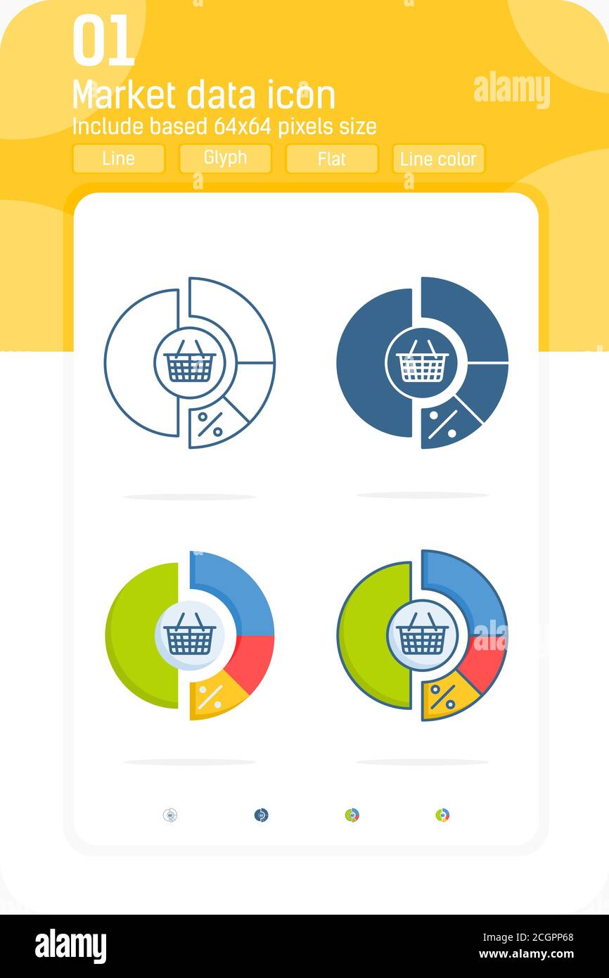 Data collection icon market Stock Vector Images - Alamy