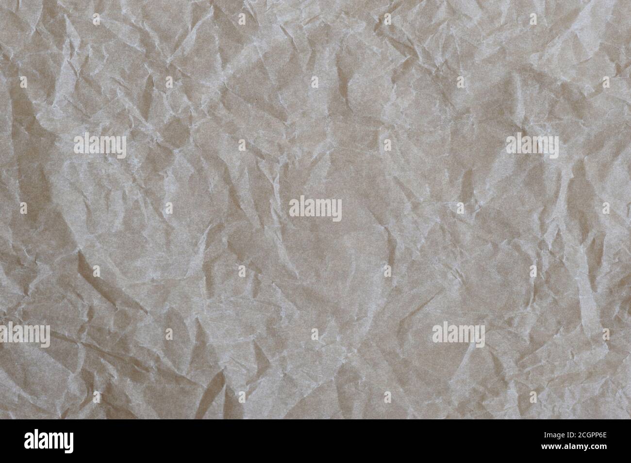Paper with wrinkles texture background. Parchment paper.Horizontal ...
