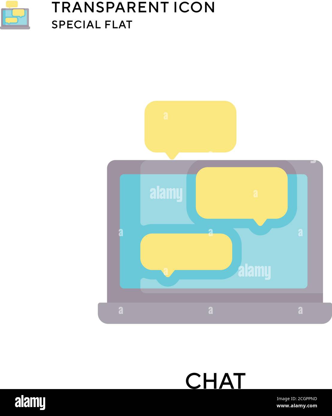 Chat vector icon. Flat style illustration. EPS 10 vector Stock Vector ...