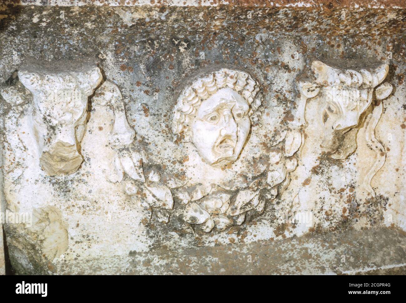 Baalbek, Lebanon. Stone Carvings among the Roman Ruins. Photographed ...
