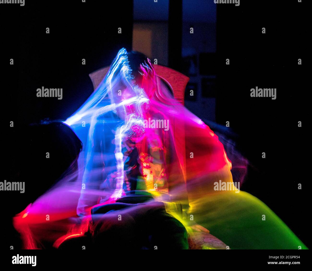 beautiful and colorful light paintings, abstract light lines and ...